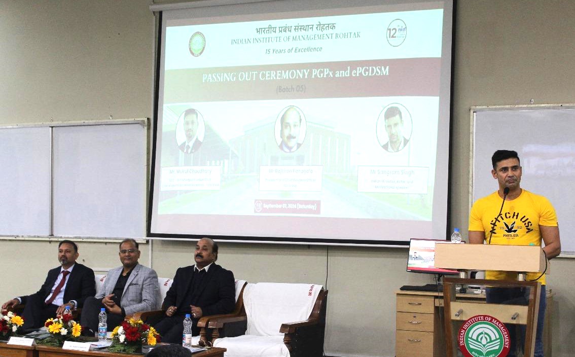IIM Rohtak Hosts Passing Out Ceremony for PGPx and ePGDSM Graduates ...